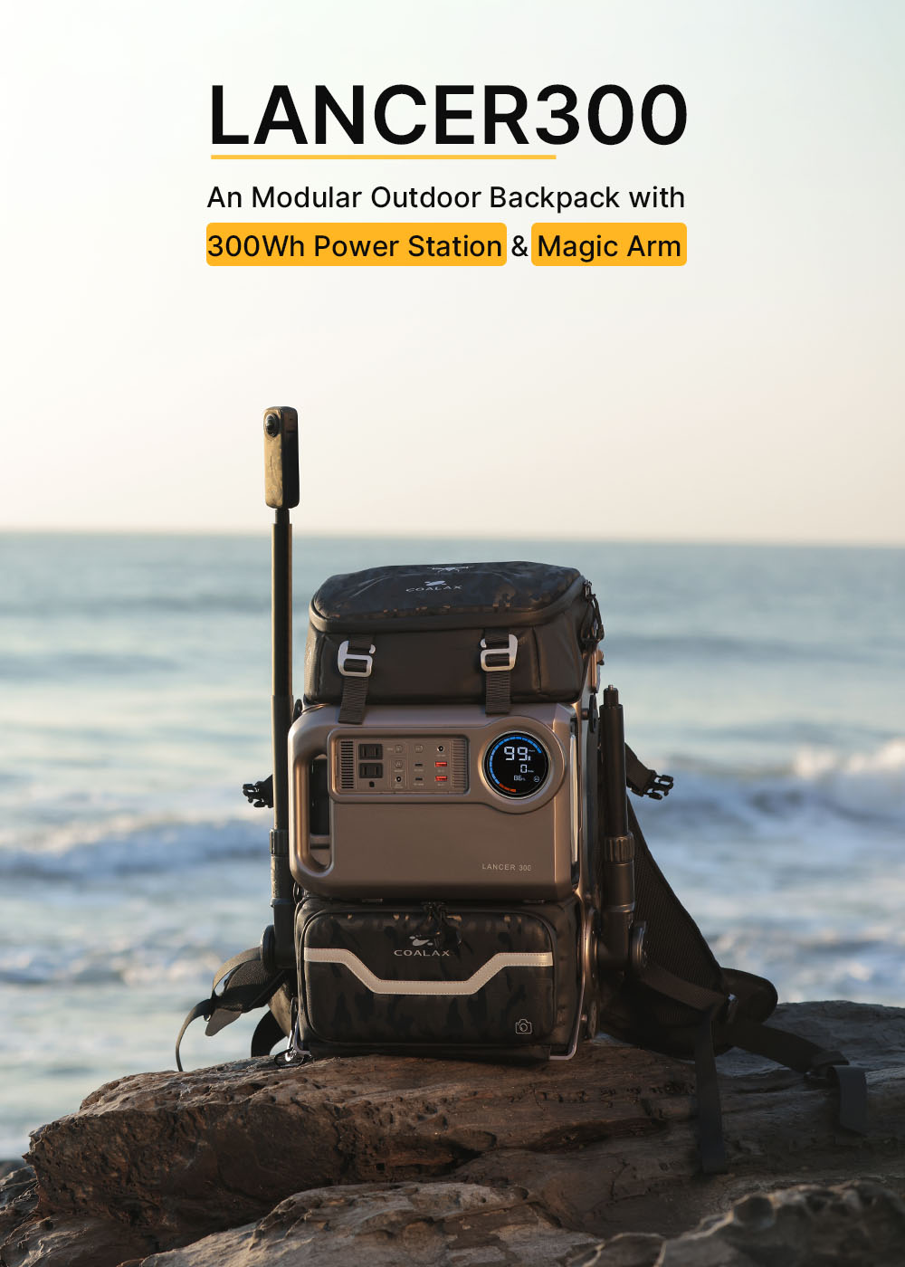 Coalax Lancer300 Backpack with Power Station